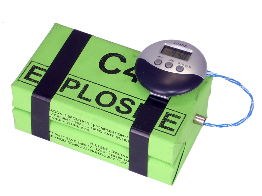 Bombe factice C4 avec minuteur - Comet Airsoft